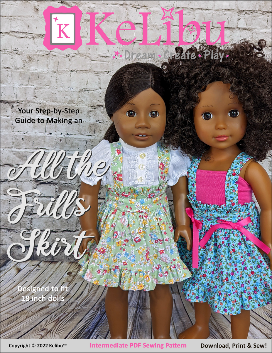 All the Frills Skirt 18 Inch Doll Sewing Pattern – Appletotes & Co.