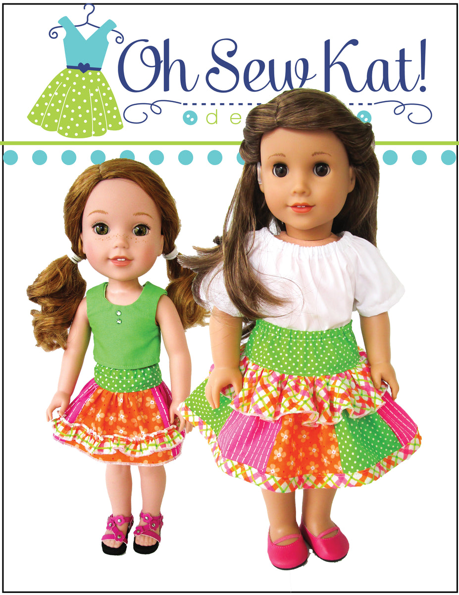 Twinkle Twirl Skirt 18 Inch Doll Sewing Pattern – Appletotes & Co.