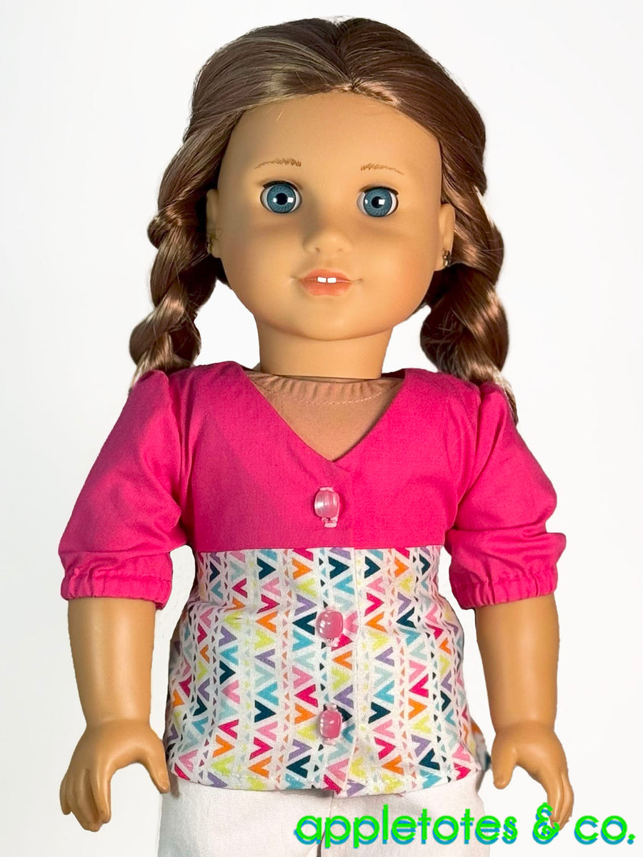 Andrea Blouse 18 Inch Doll Sewing Pattern – Appletotes & Co.