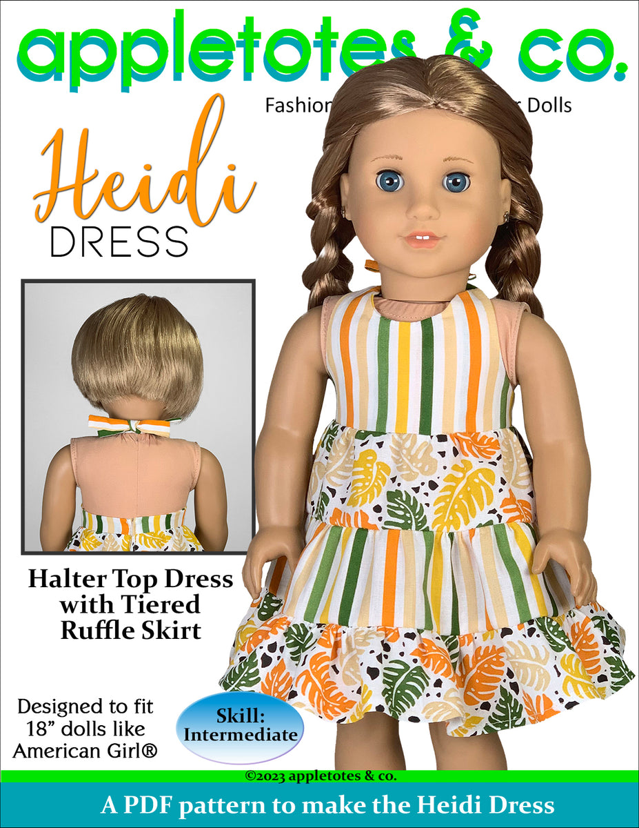 Heidi Dress 18 Inch Doll Sewing Pattern – Appletotes & Co.