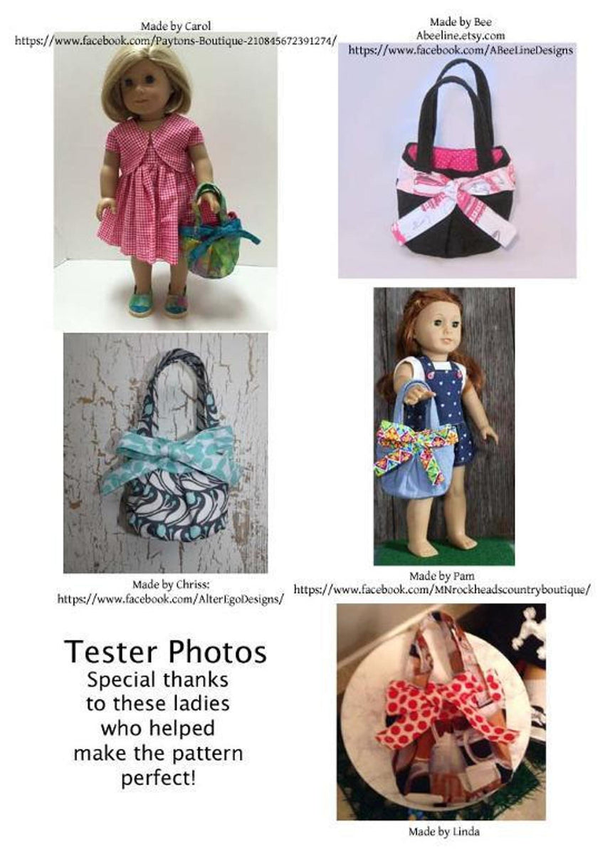 Macy Tote Bag Sewing Pattern for 18 Inch Dolls – Appletotes & Co.