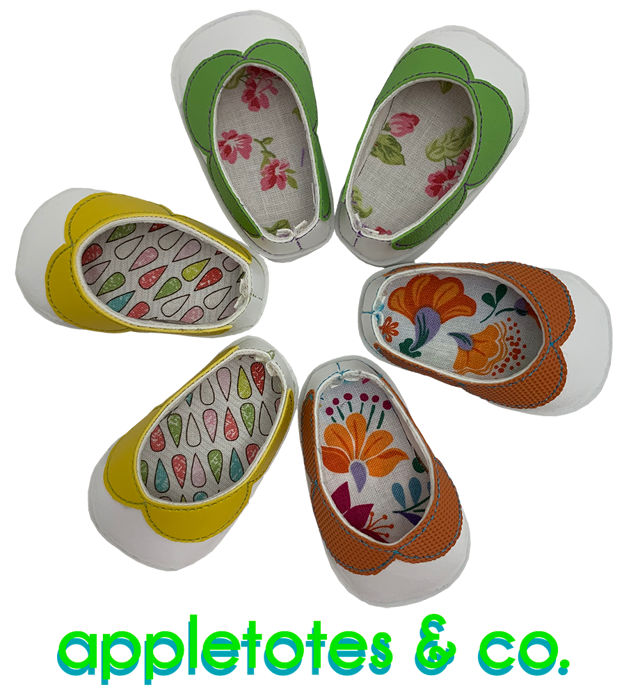 Oopsie Daisy Shoes ITH Embroidery Patterns for 18" Dolls – Appletotes & Co.