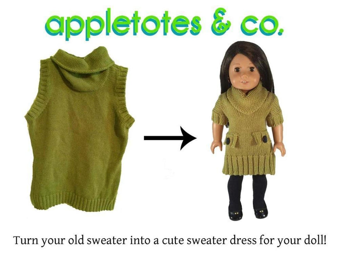 Sweater Dress Sewing Pattern for 18 Inch Dolls – Appletotes & Co.