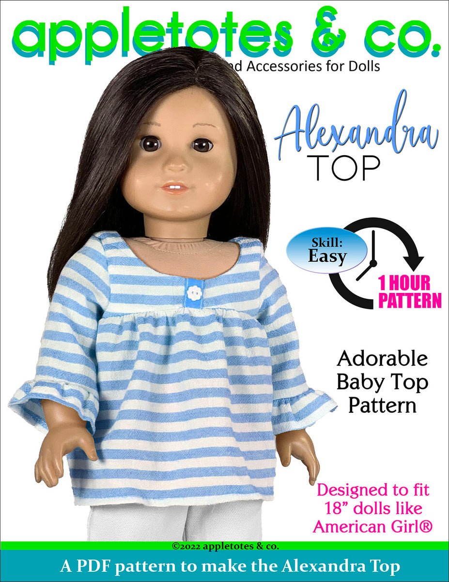 Alexandra Top 18 Inch Doll Sewing Pattern – Appletotes & Co.