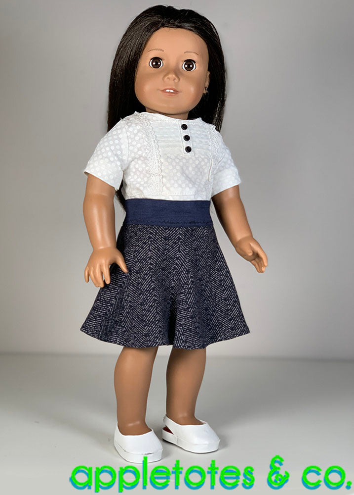 Erin Skirt 18 Inch Doll Sewing Pattern – Appletotes & Co.