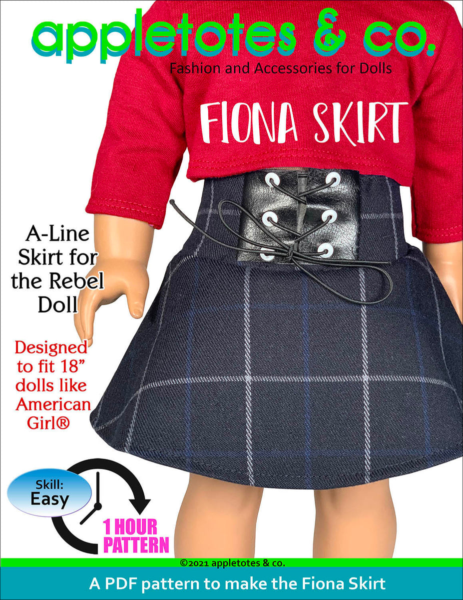 Fiona Skirt 18 Inch Doll Sewing Pattern – Appletotes & Co.