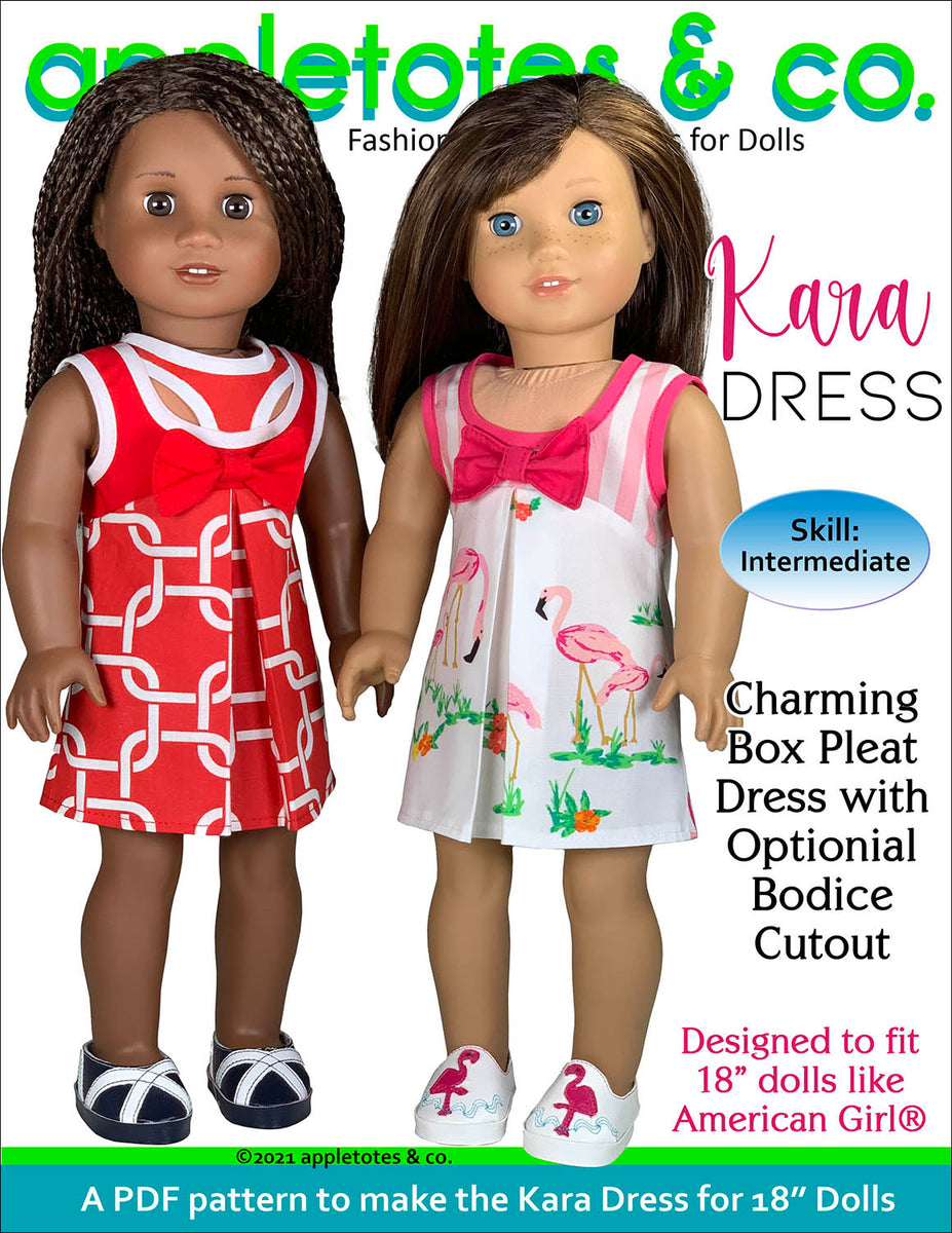 Kara Dress 18 Inch Doll Sewing Pattern – Appletotes & Co.