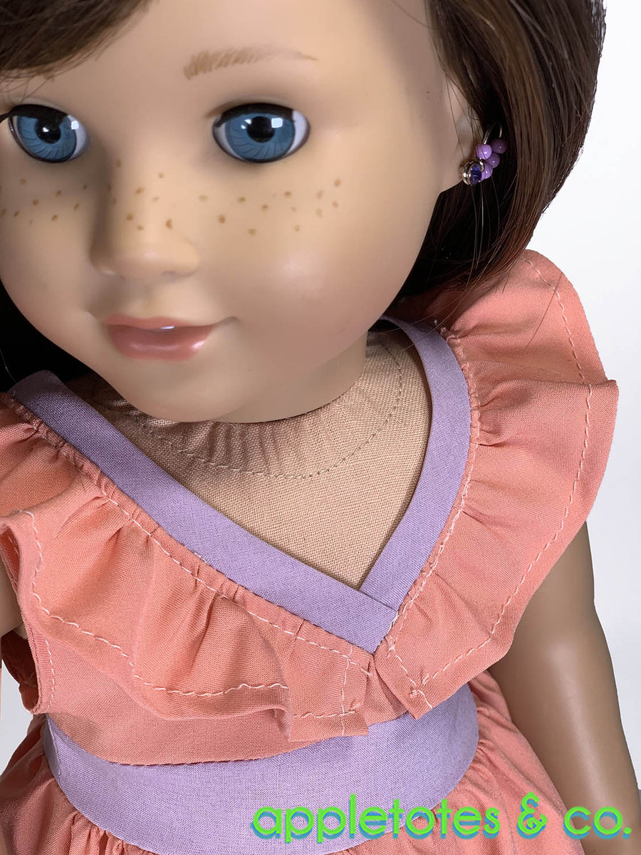 Lindsay Dress 18 Inch Doll Sewing Pattern Appletotes And Co