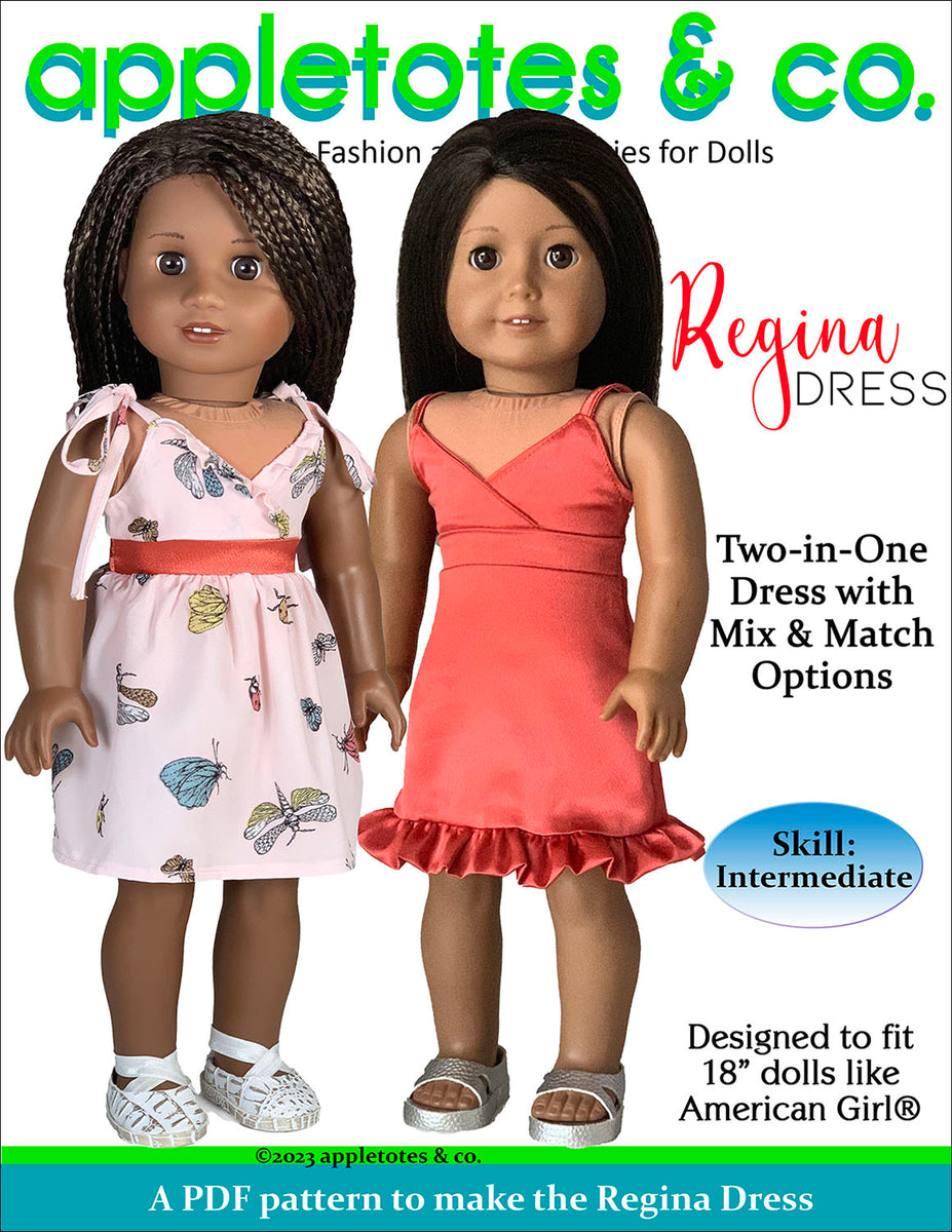 Regina Dress 18 Inch Doll Sewing Pattern – Appletotes & Co.